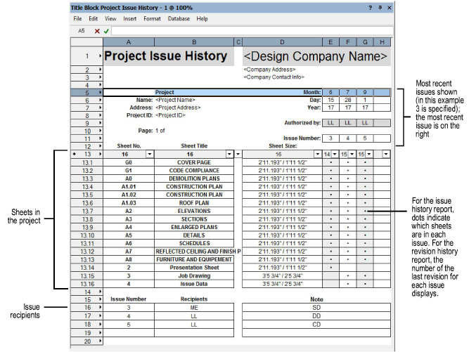 Creating Project Revision And Issue History Reports