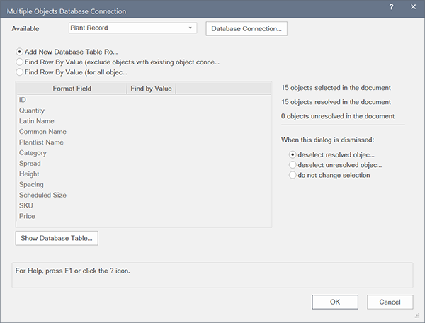 Automatically creating a database table from a record format