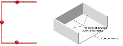 Crear losas con bordes limitados automáticamente y manuales