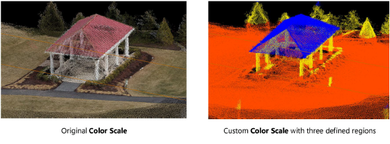 Coloring point cloud objects