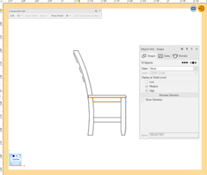 Customizing detail levels for 2D and 3D components of symbol ...